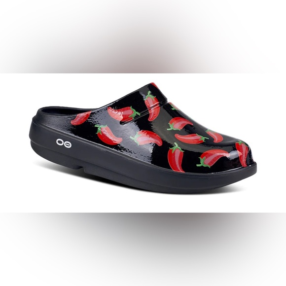 OOFOS | Shoes | Oofos Ooclog Limited Edition Clog In Red Hot Chilis ...